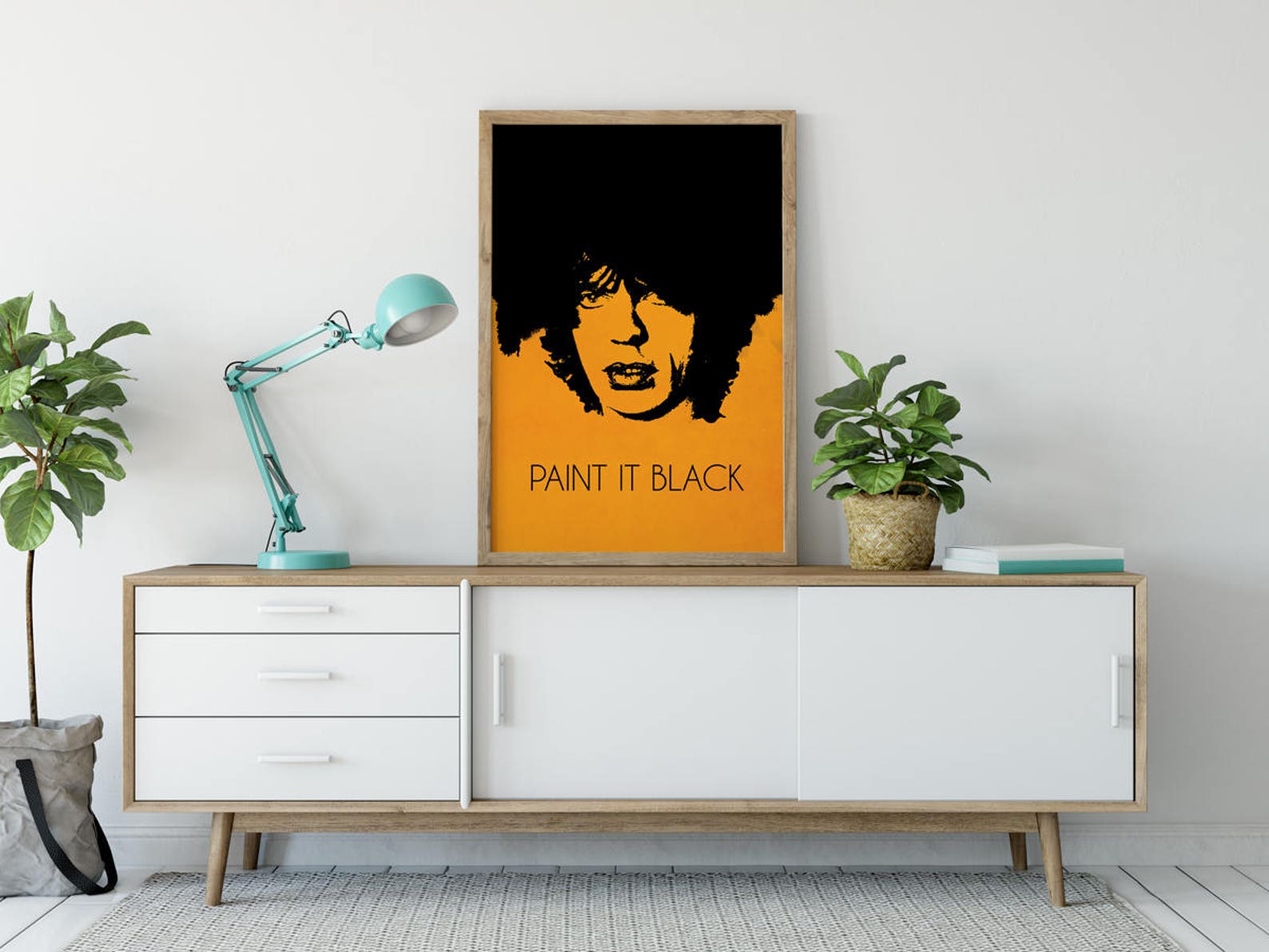 Mick Jagger Paint It Black Poster Print Design Music Wall Art Perfect ...