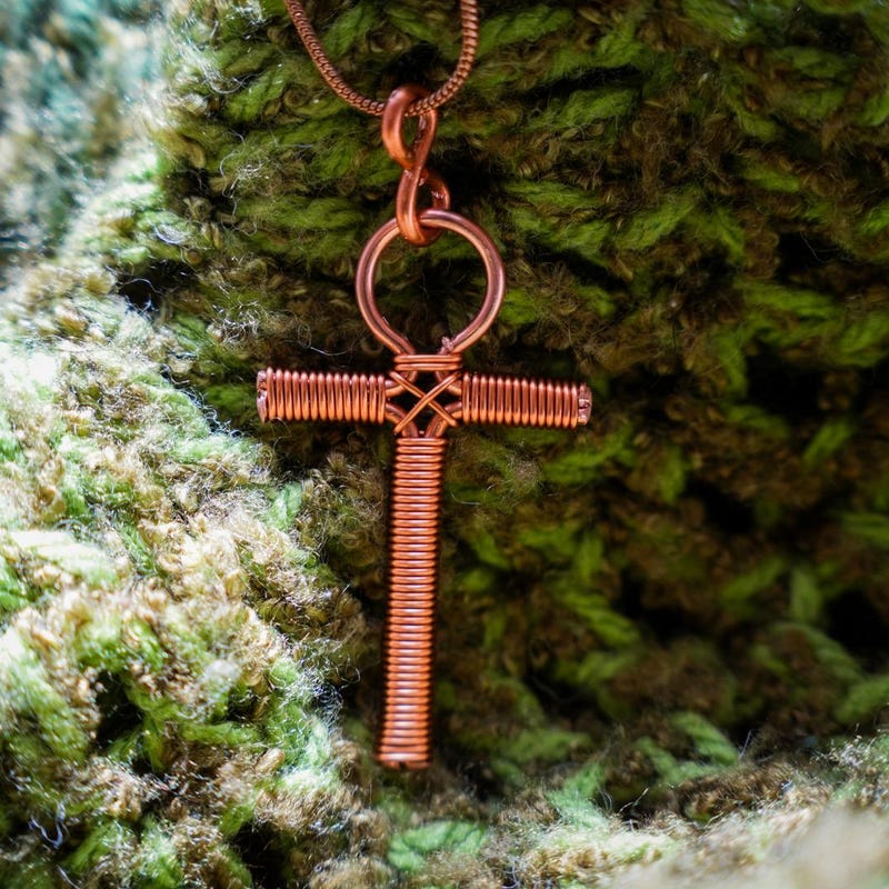 Copper Wire Ankh Necklace - Etsy