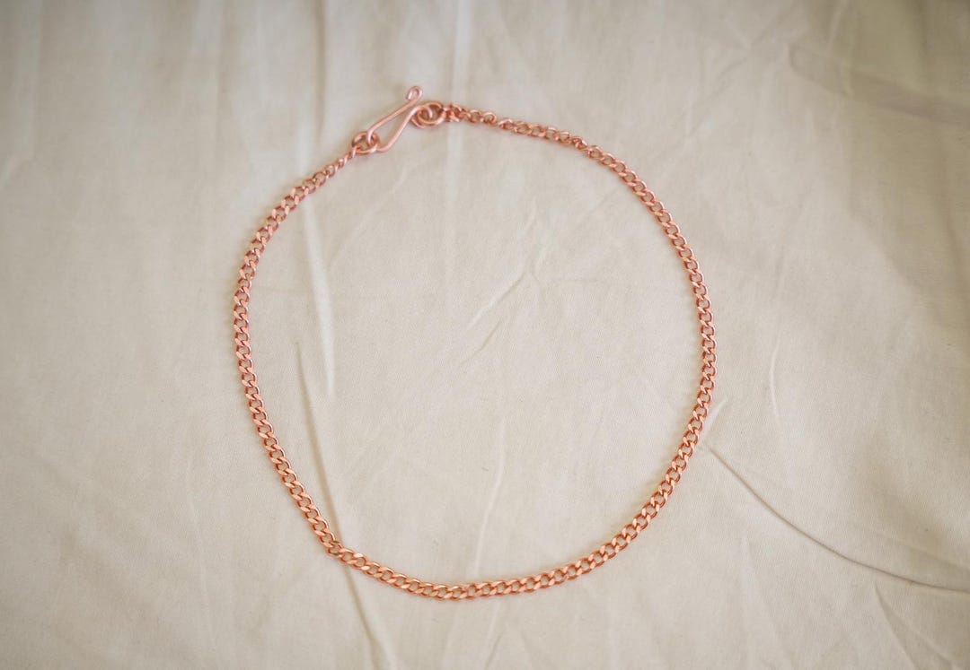 Solid Copper, Cuban Link Necklace. 4.5mm Copper Chain. Copper Jewelry ...