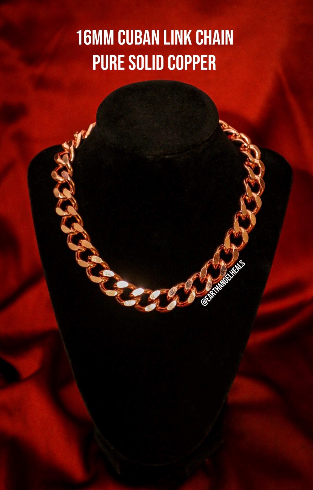 Pure Solid Copper Cuban Link Chain | 16mm Thick Chain. Healing Energy ...