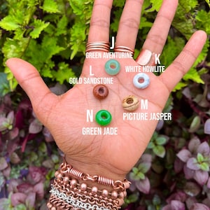 Loc Crystal Jewelry, Loc Beads, Amethyst Crystal, Rose Quartz, Opalite ...