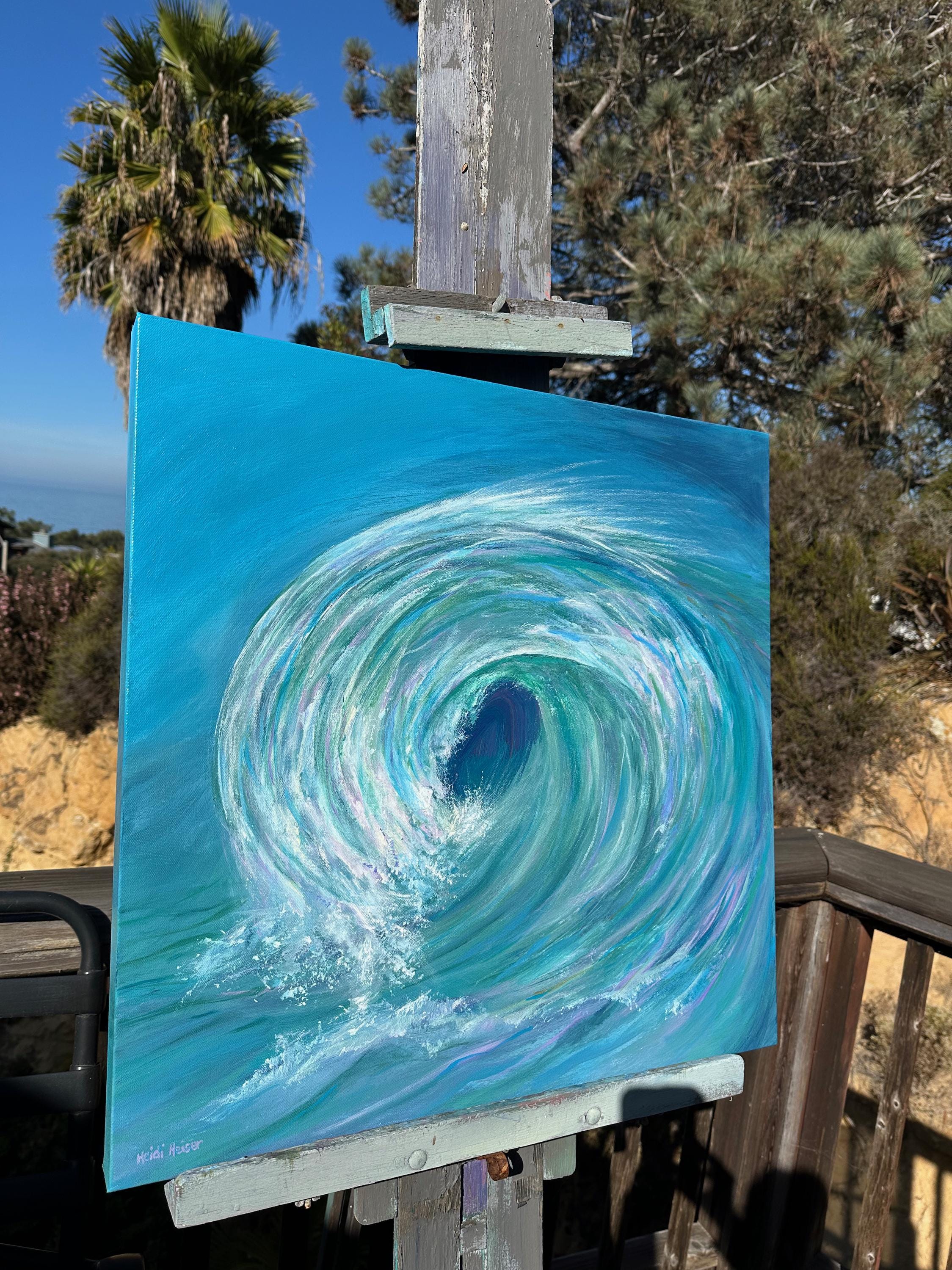 BLUE WAVE - Original Ocean Wave Painting - Etsy