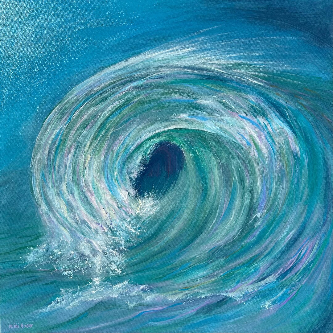 BLUE WAVE - Original Ocean Wave Painting - Etsy
