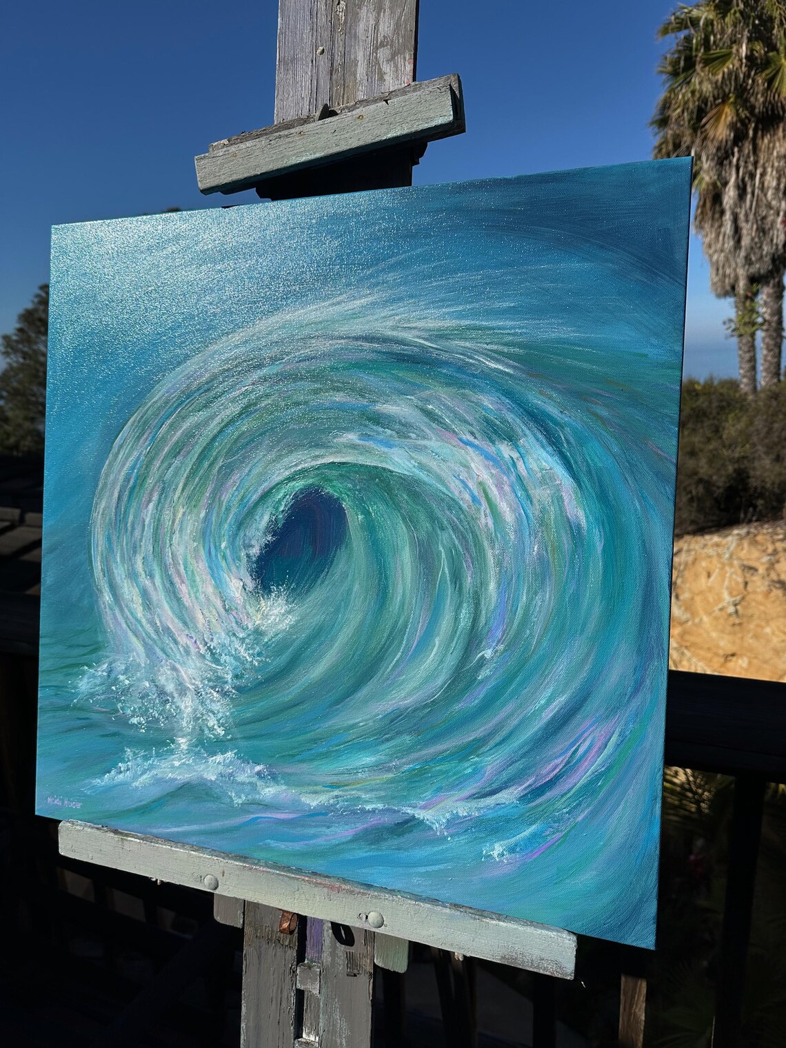 BLUE WAVE - Original Ocean Wave Painting - Etsy