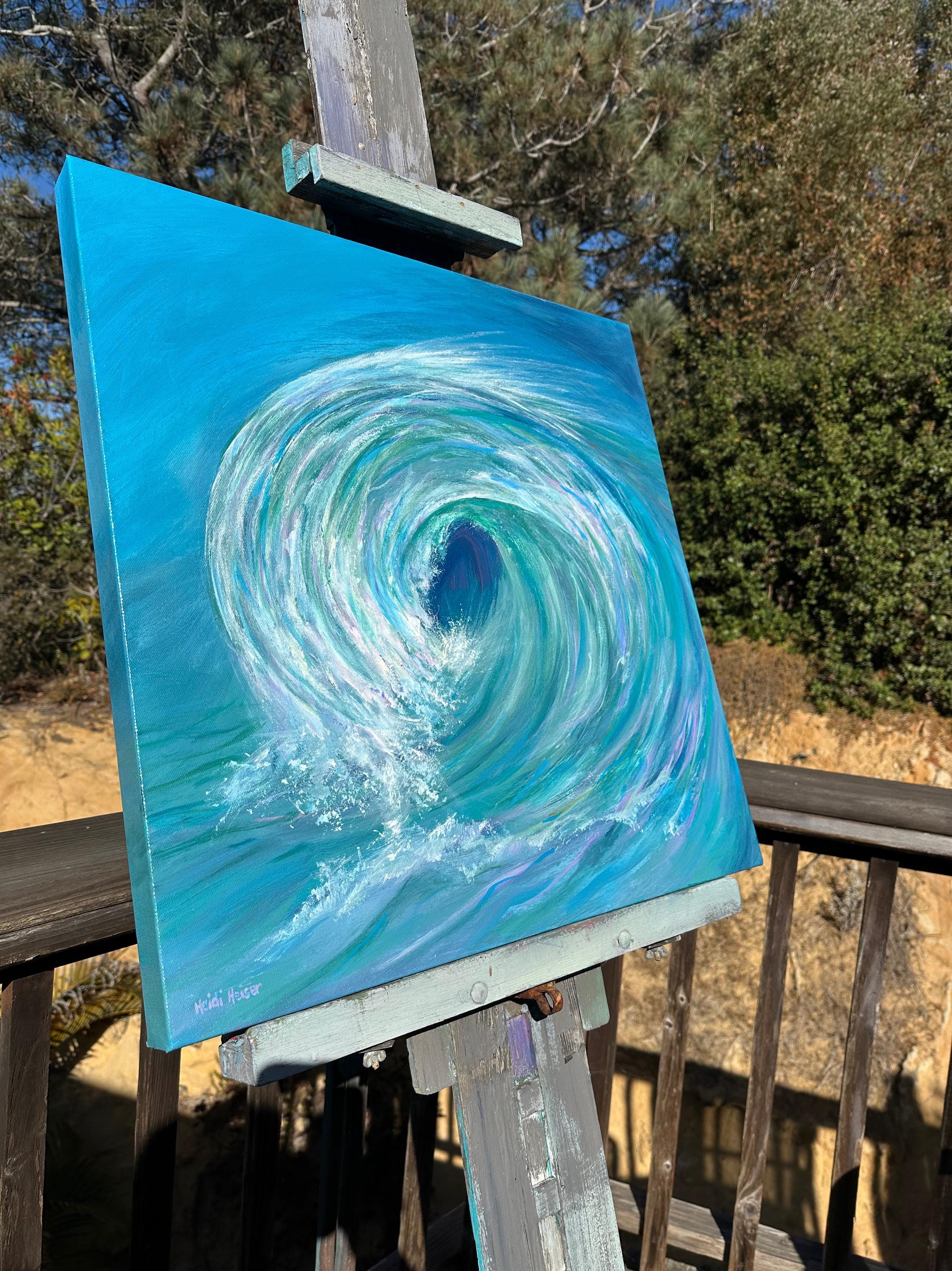 BLUE WAVE - Original Ocean Wave Painting - Etsy