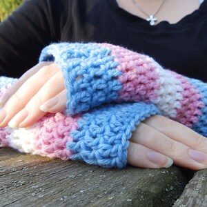 Trans Pride Fingerless Gloves - Etsy