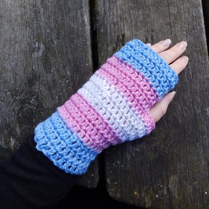 Trans Pride Fingerless Gloves - Etsy