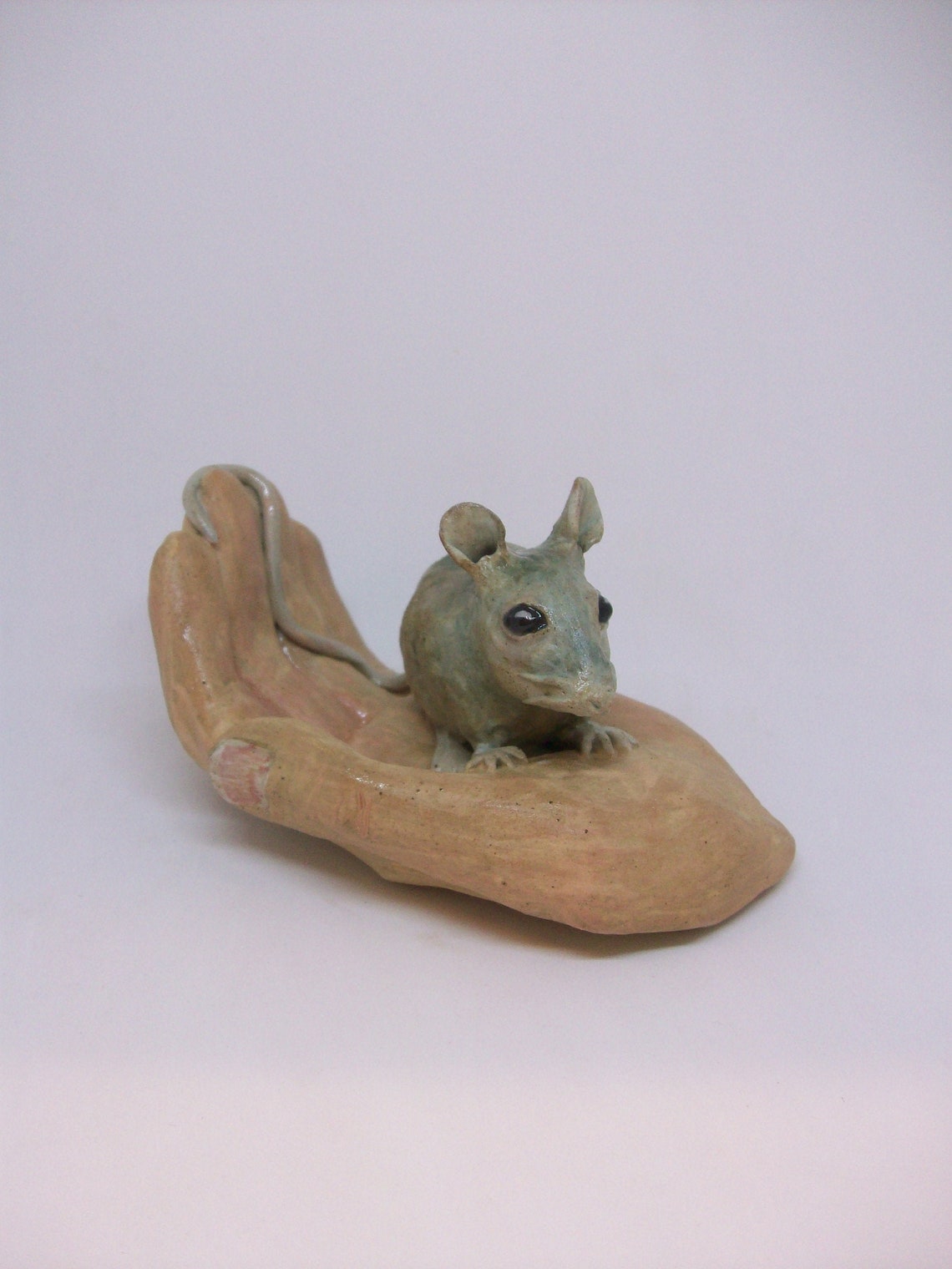 Cute Handmade Ceramic Mouse Sitting in Hand Pottery Mouse - Etsy