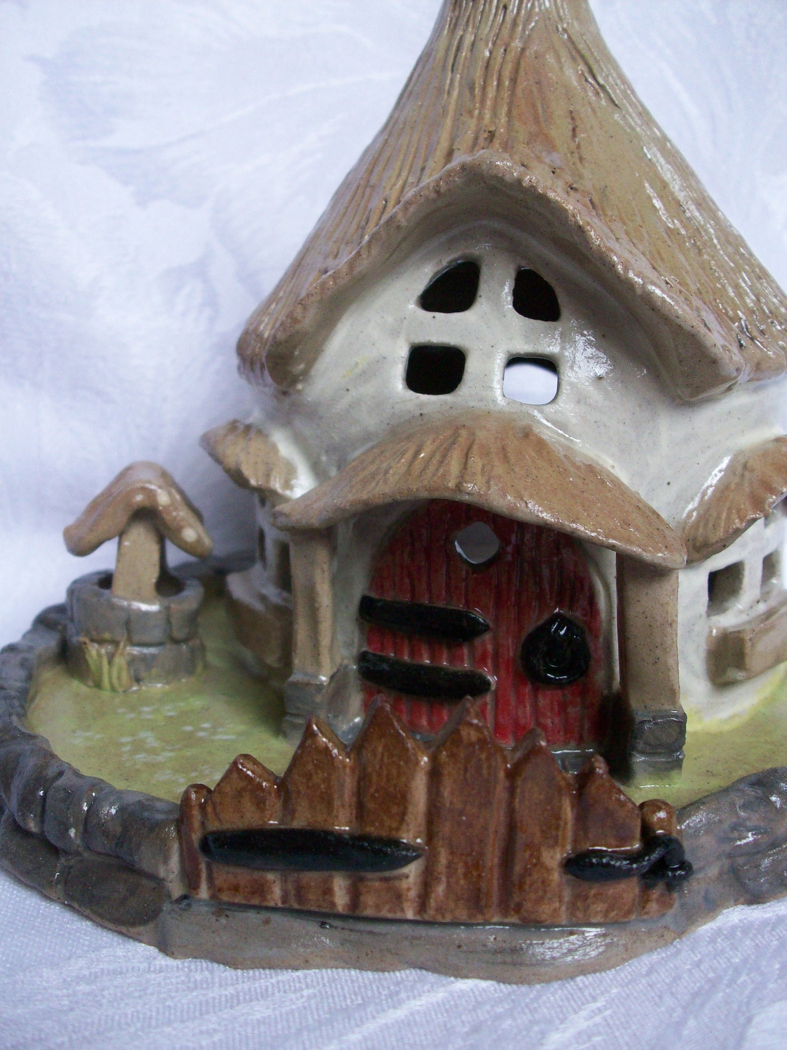 Handmade Ceramic Fairy House With Garden and Thatched Roof - Etsy