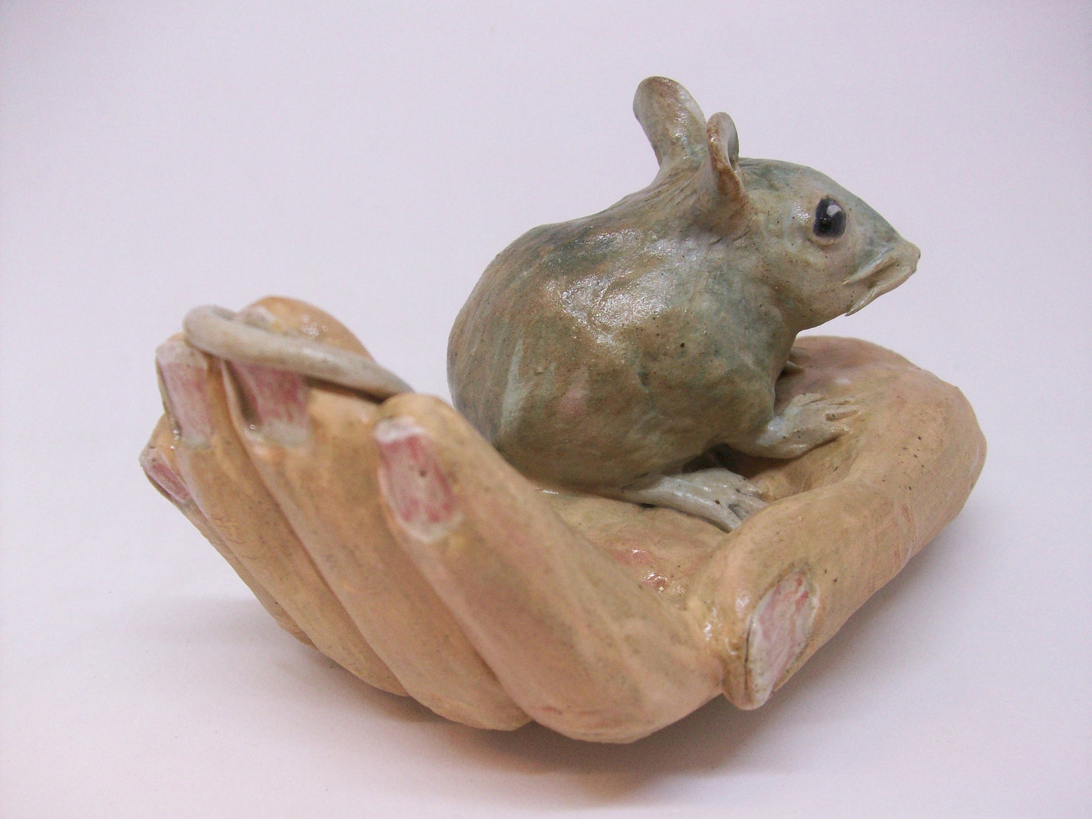 Cute Handmade Ceramic Mouse Sitting in Hand Pottery Mouse - Etsy