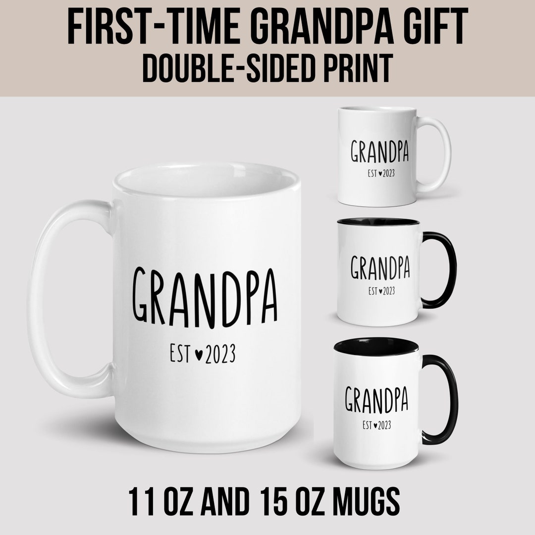 First Time Grandpa Gift, Promoted to Grandpa Mug, Personalized Gift for ...