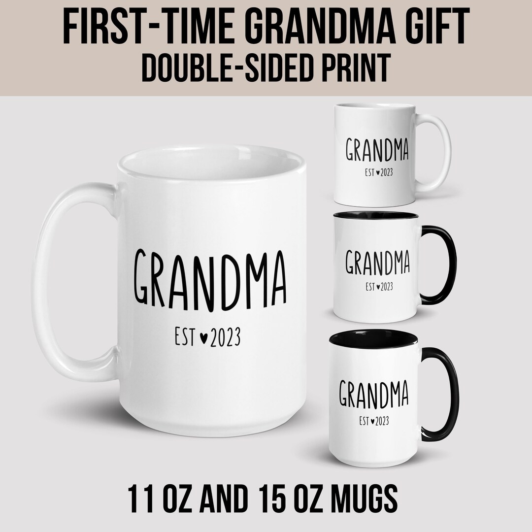 First Time Grandma Gift, Promoted to Grandma Mug, Personalized Birthday ...