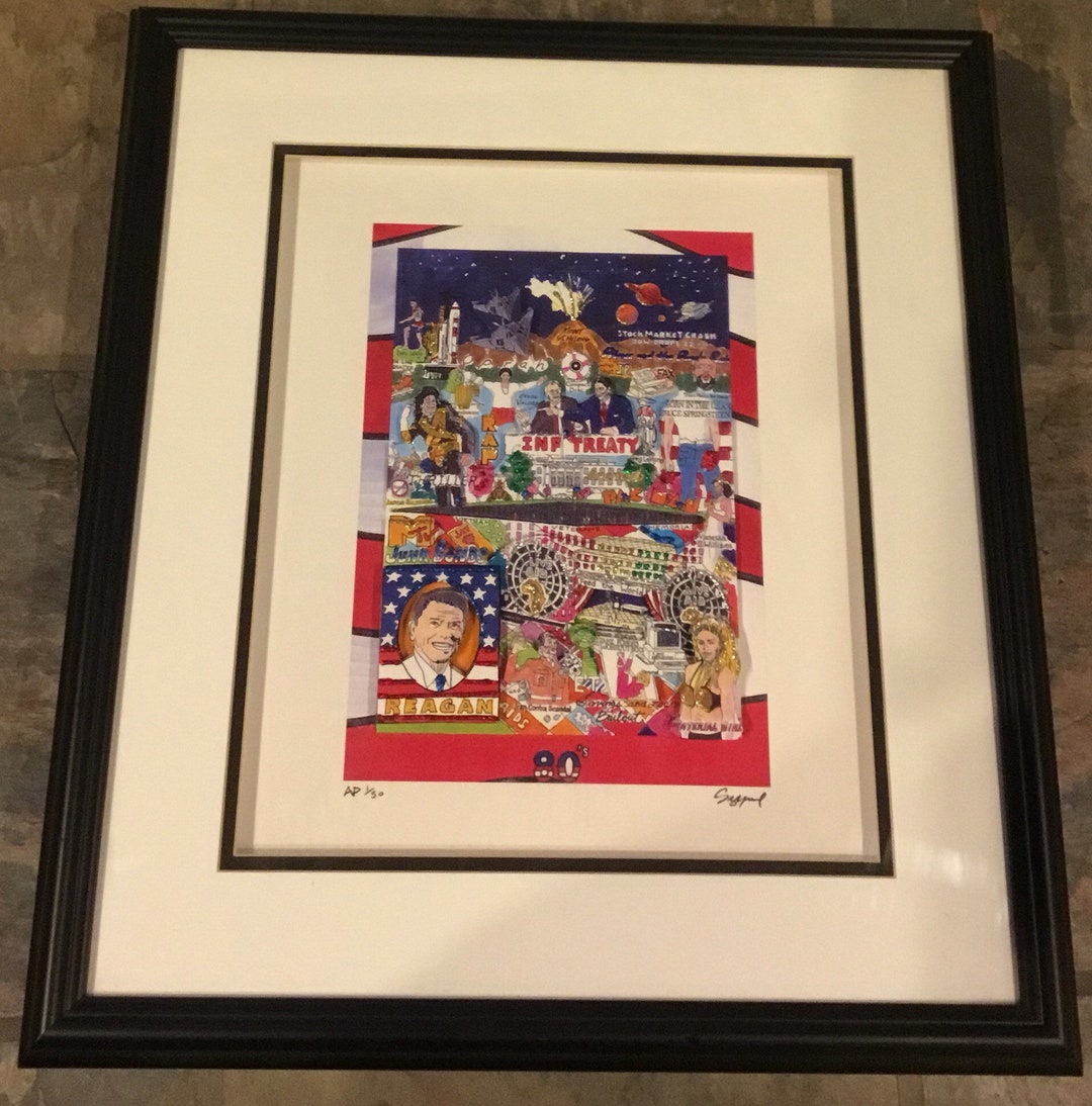 Stephen Szynal "the 80's" 3-D Framed Serigraph - Etsy