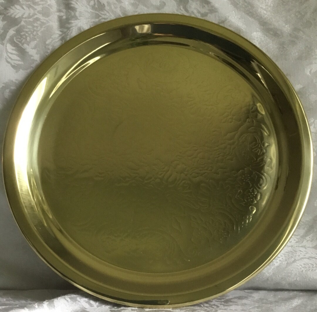 Mid Century Princess House Round Metal Serving Tray in Original Box - Etsy