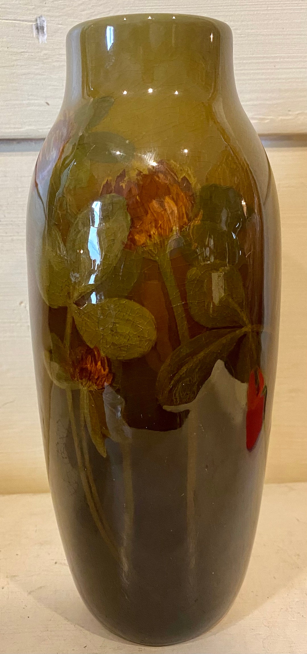 Gorgeous Tall Antique Rookwood Floral Vase - Etsy