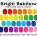Rainbow Color Palette for Procreate: 30 Vibrant Swatches (digital ...