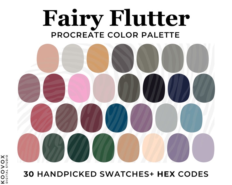 Muted Earth Tones Color Palette for Procreate ,procreate Swatches, HEX ...