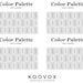 Bundle Color Palette Procreate, Procreate Swatches, 120 Hex Codes ...