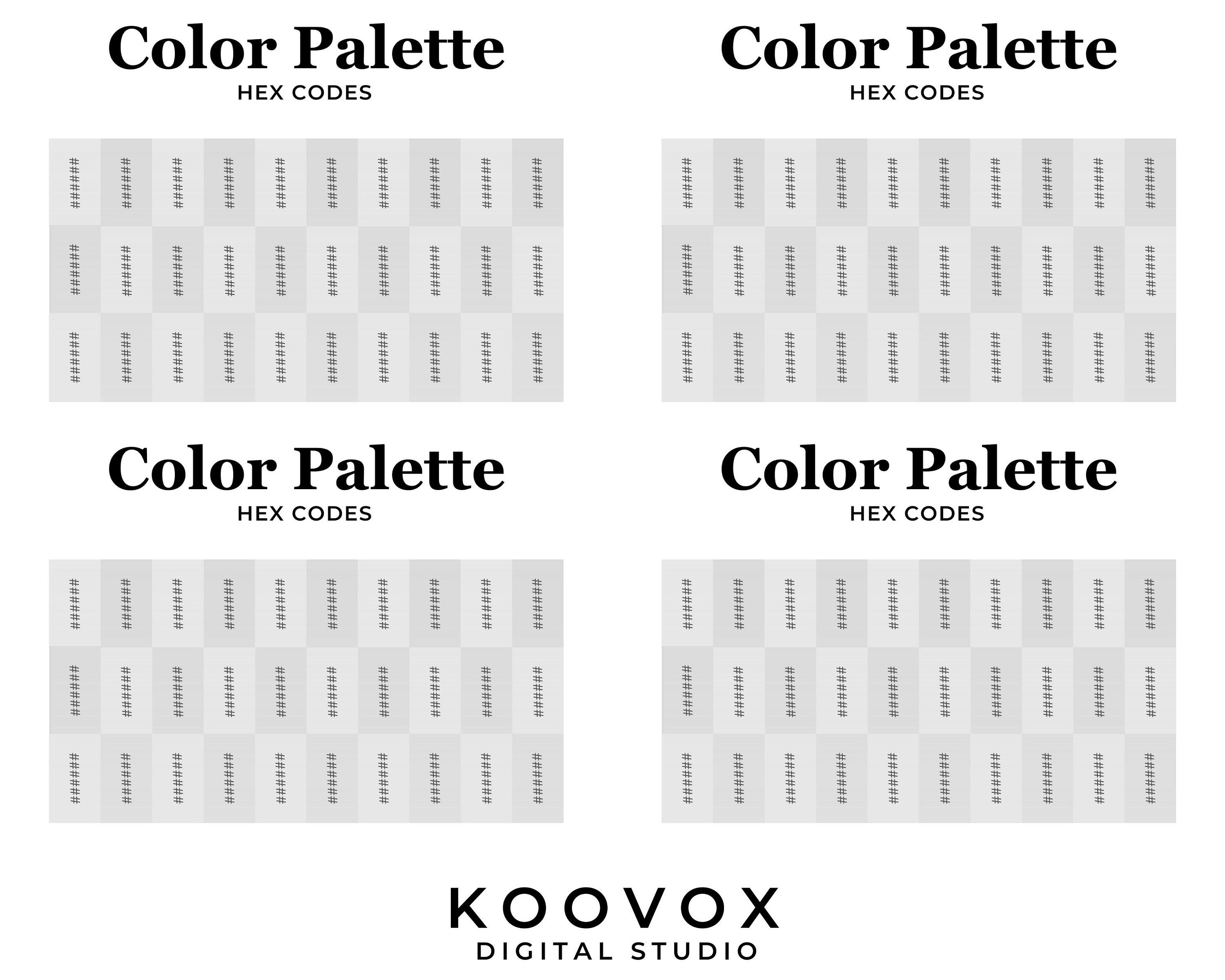 Bundle Color Palette Procreate Procreate Swatches 120 Hex Codes Nature Color Palette Bundle