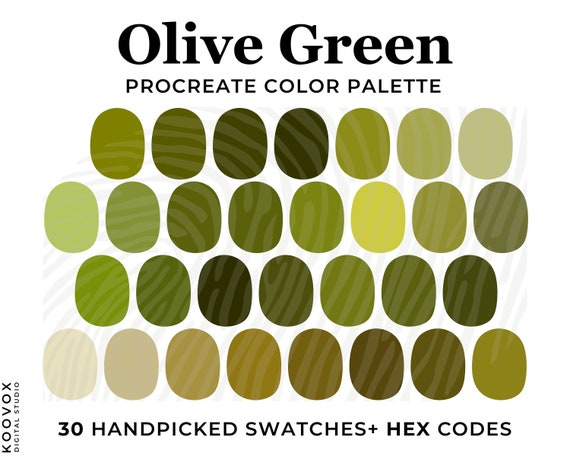 Olive Green Color Swatches