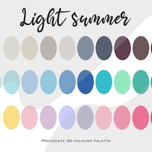 Rainbow Procreate Color Palette, Color Swatches, Instant Digital ...