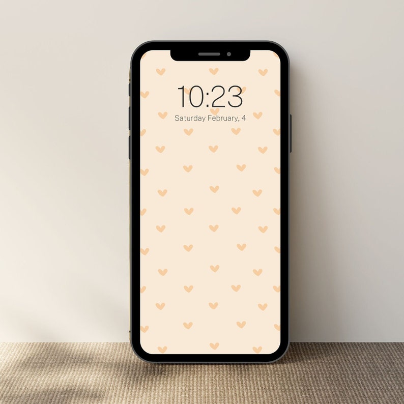 Cute iPhone Wallpaper BUNDLE Love Heart Phone Wallpaper Valentines ...