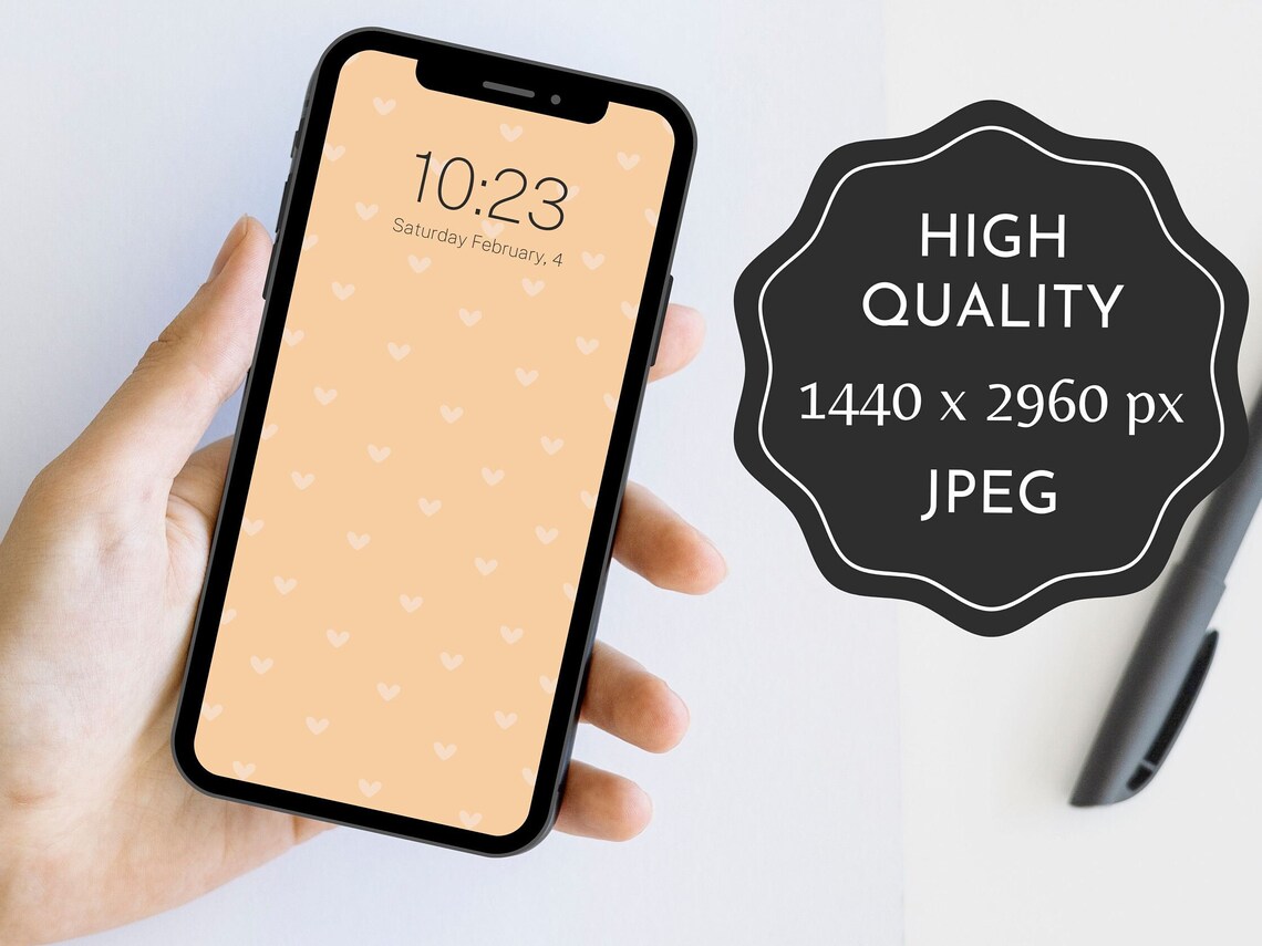 Neutral Love Heart iPhone Wallpaper Bundle (digital Download) - Etsy