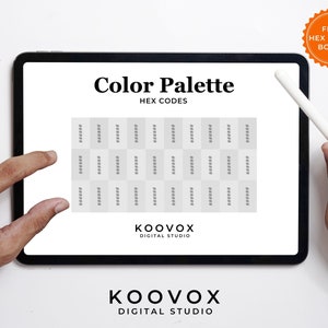 Skin Tone Color Palette for Procreate, Anime Procreate Swatches, Hex ...