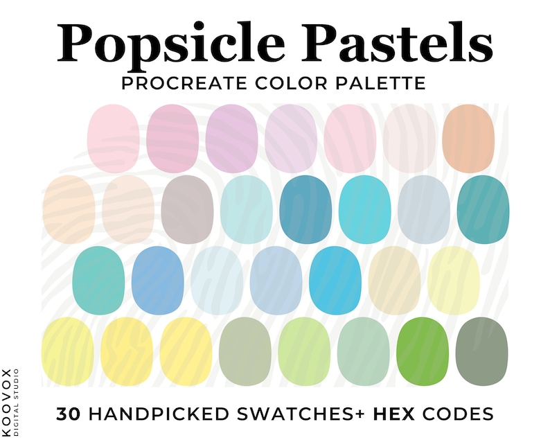 Procreate Color Palette Hex Codes Color Swatches Pastel Procreate