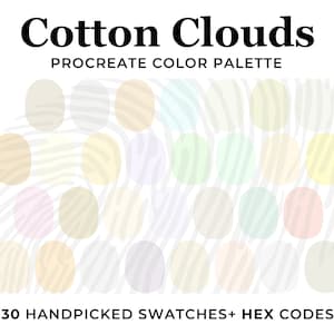 White Color Palette Procretae, Procreate Swatches, Hex Codes, Procreate ...