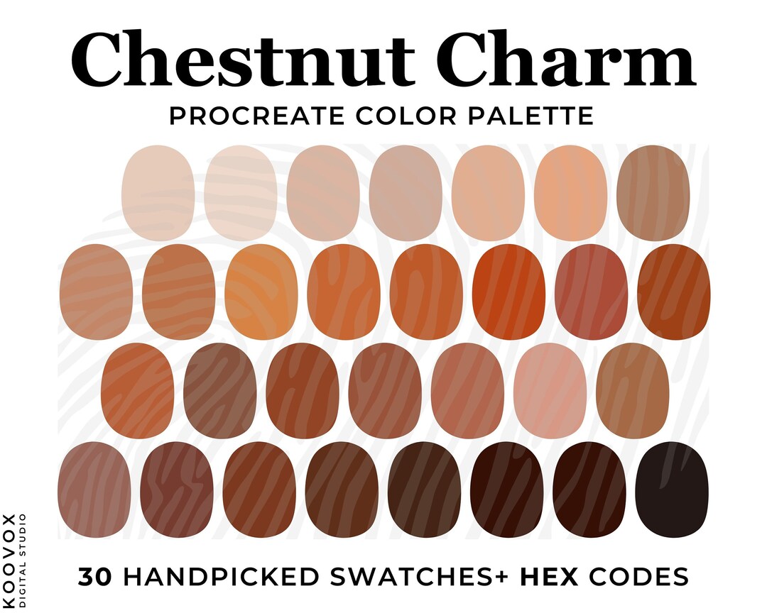 Skin Tone Color Palette for Procreate, Anime Procreate Swatches, Hex ...