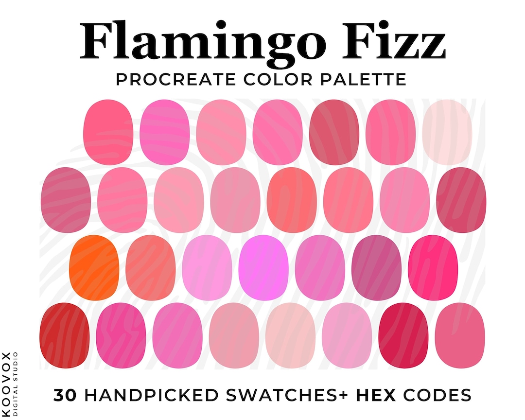 Bright Pink Color Palette Procreate, Procreate Color Palette, Hex Codes ...