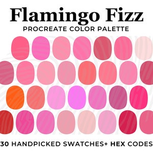 Bright Pink Color Palette Procreate, Procreate Color Palette, Hex Codes ...