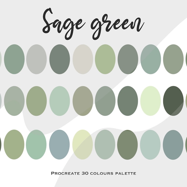 Green Color Palette Etsy