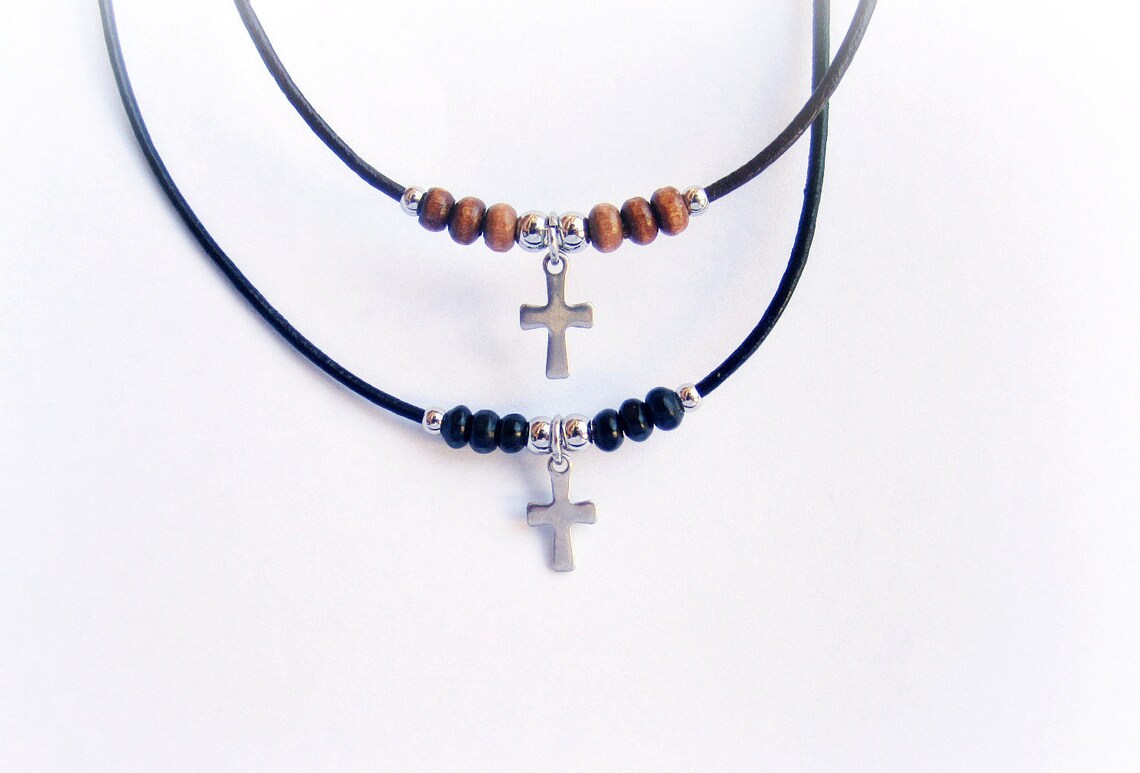 Stainless Steel Cross Choker for Men Rope Necklace Dainty - Etsy