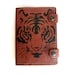 Leather Travel Wallet Tiger Gift Document Case Brown Travel - Etsy