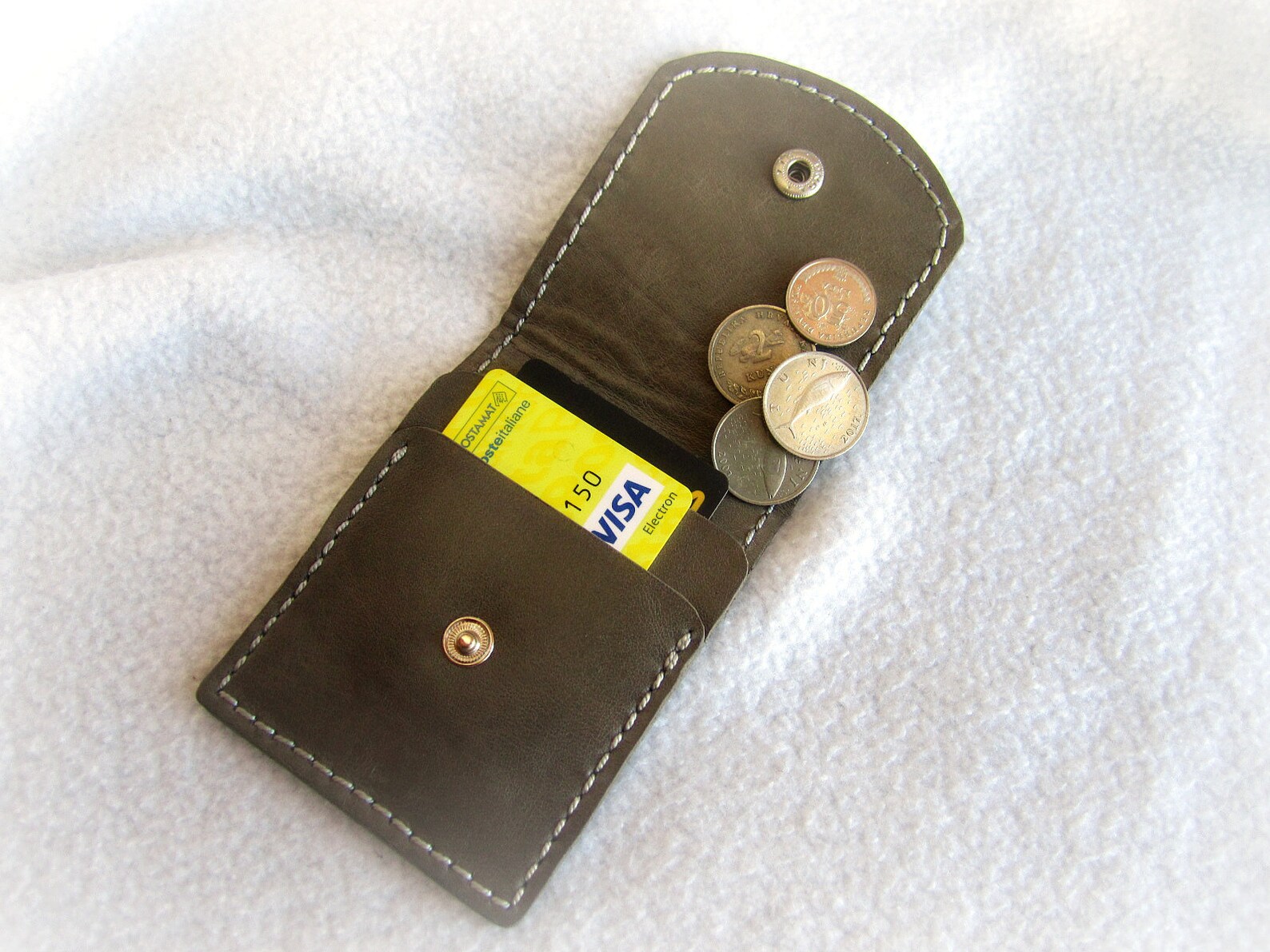 Snakeskin Leather Card Holder Front Pocket Wallet Leather - Etsy