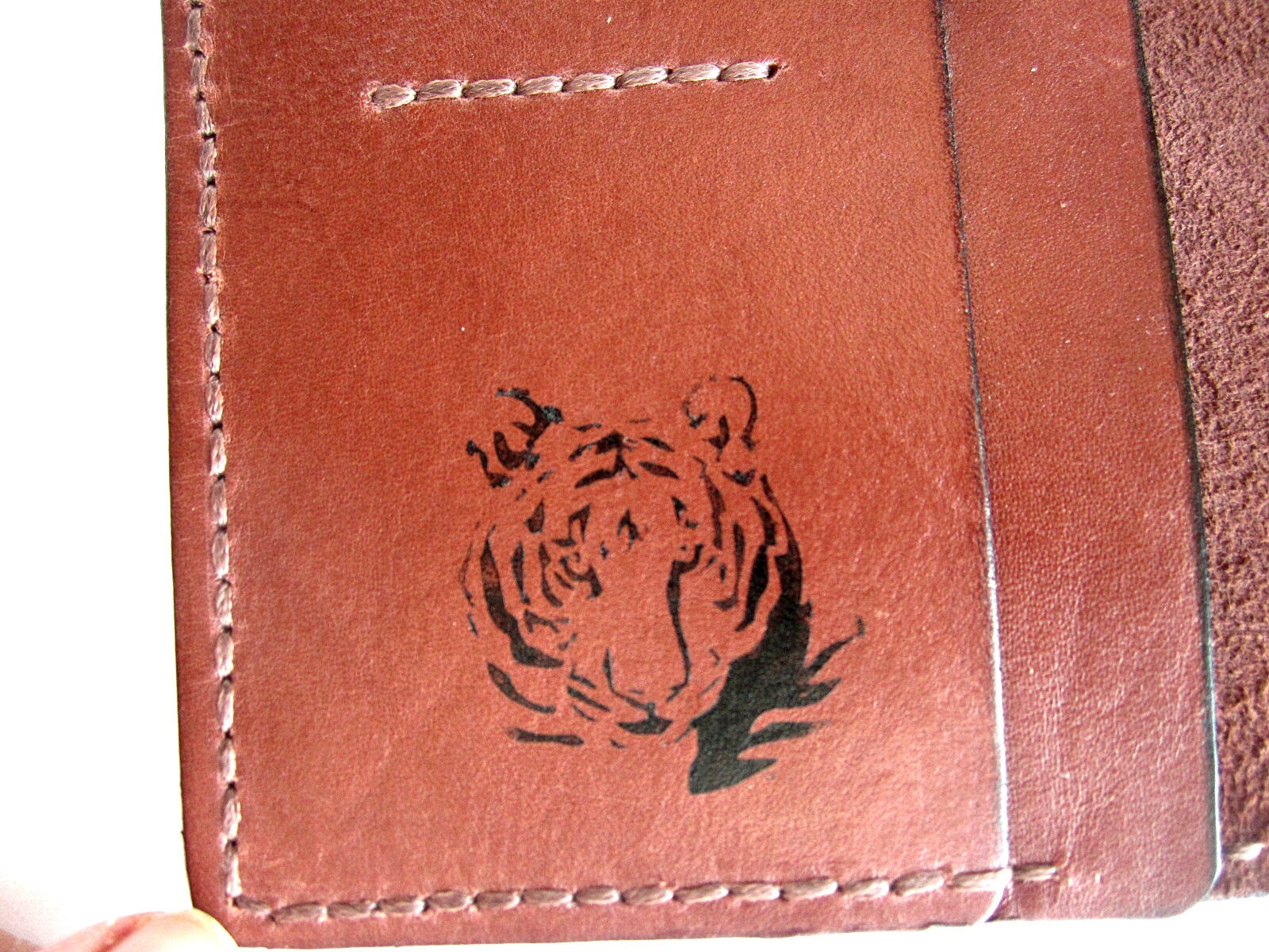 Leather Travel Wallet Tiger Gift Document Case Brown Travel - Etsy