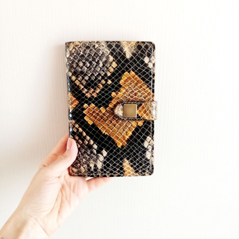 Snakeskin Document Case, Python Travel Wallet, Leather Passport Credit ...