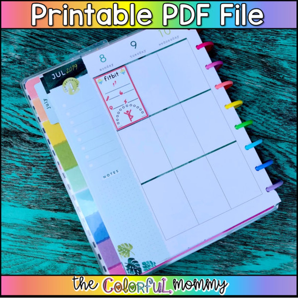 Printable Fitbit Smartwatch Step Tracker Dashboard Stickers Fitness ...