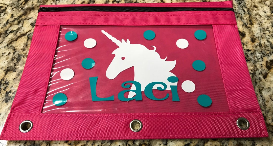 Personalized Pencil Pouch, Back to School, 3 Ring Pencil Case, School ...