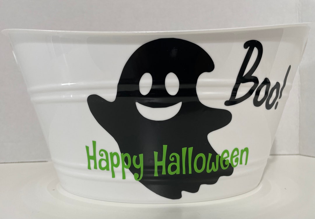 Ghost Party Tub, Personalized Halloween Tub, Ghost Tub, Candy Tub ...