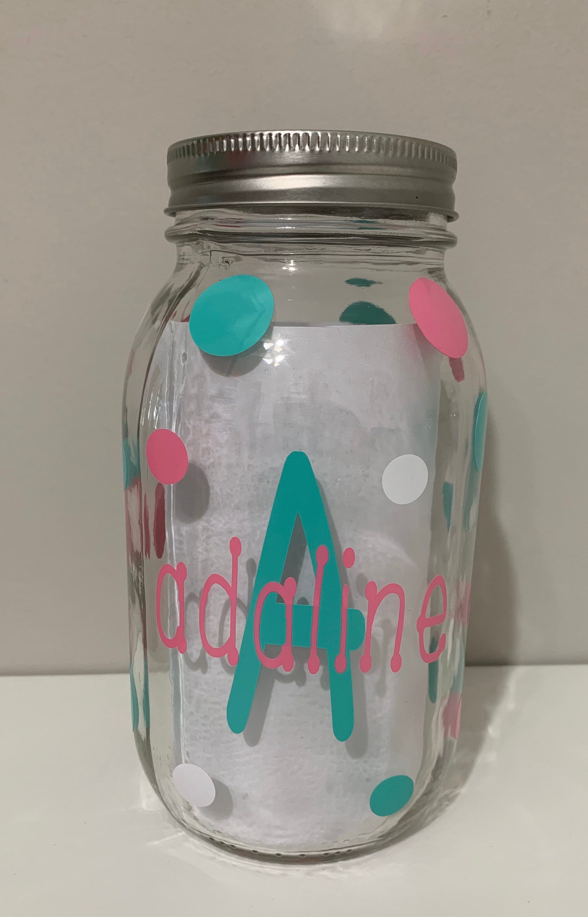 Personalized Mason Jar Piggy Bank Custom Piggy Bank | Etsy