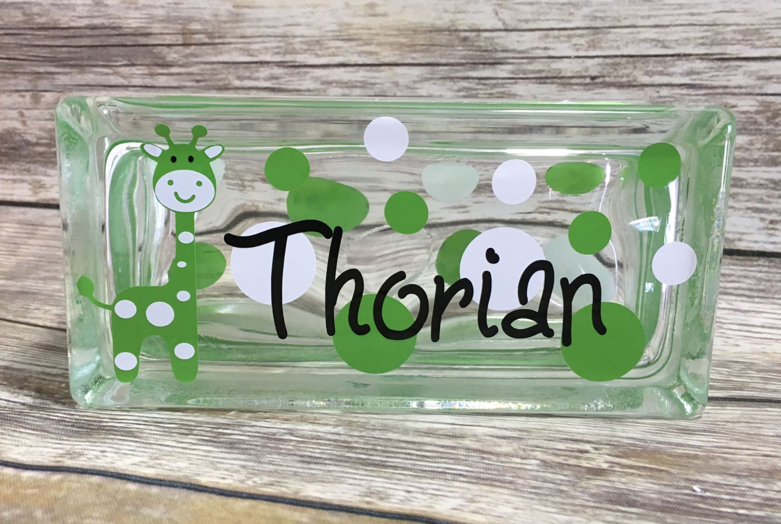 Glass Block Night Light Baby Gift Personalized Glass Block - Etsy
