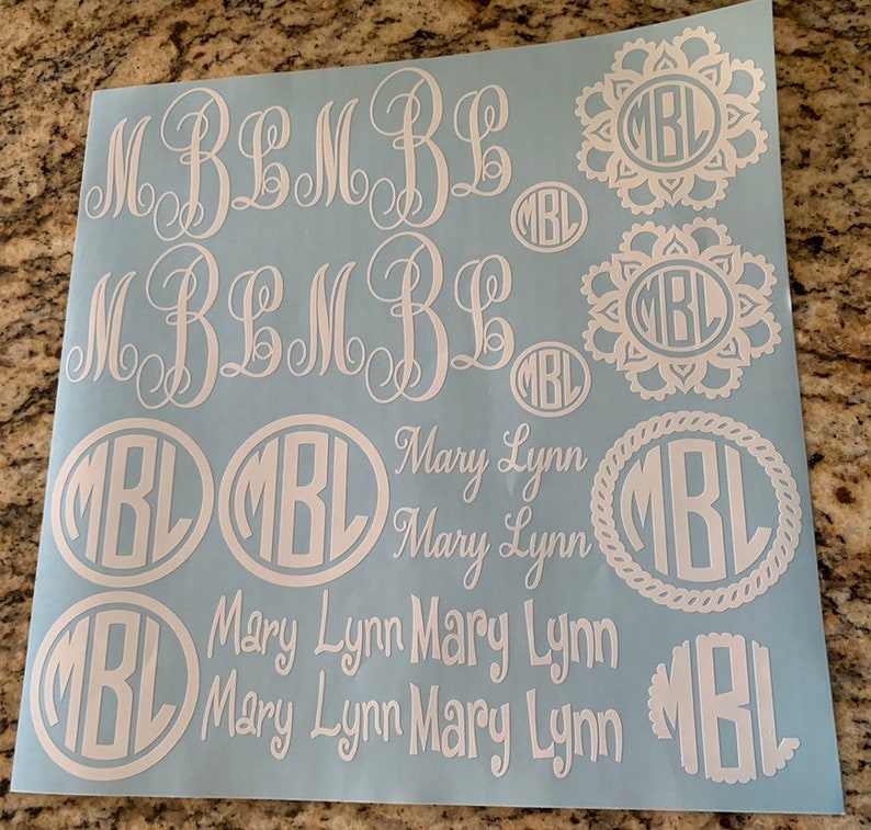 Personalized Monogram Decal Set School Monograms Back to - Etsy