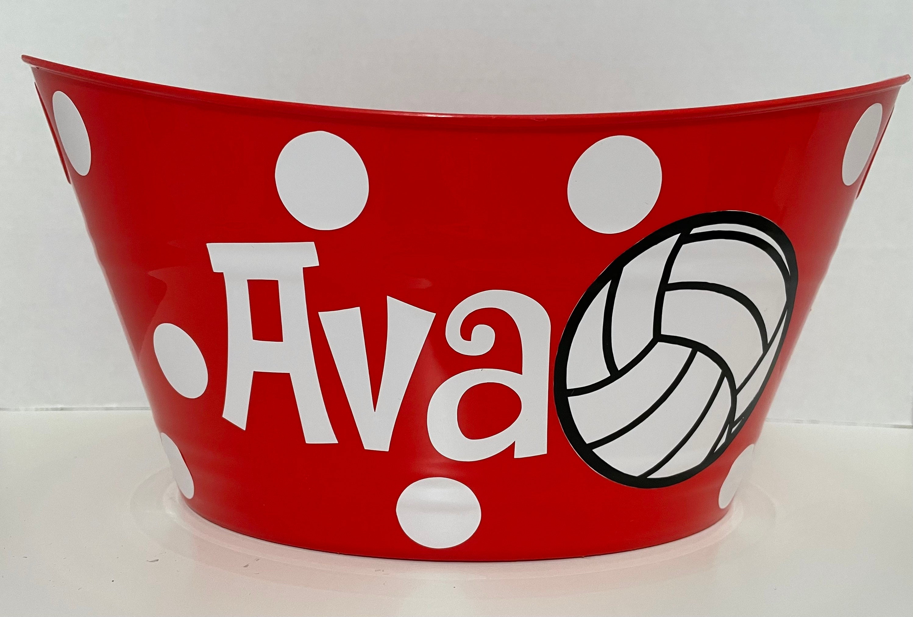 Personalized Volleyball Tub Child's Personalized Bucket - Etsy