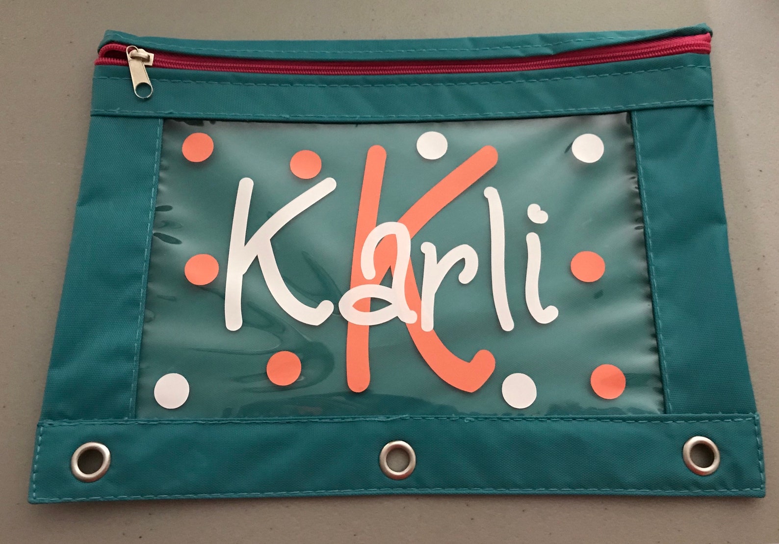 Personalized 3 Ring Pencil Pouch Back to School Pencil Case | Etsy