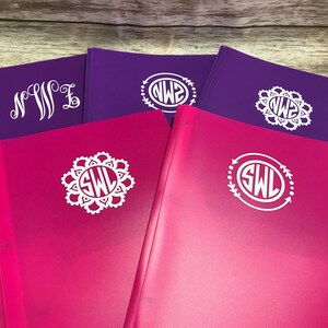 Monogrammed Folder, Personalized School Supplies, Monogrammed School ...