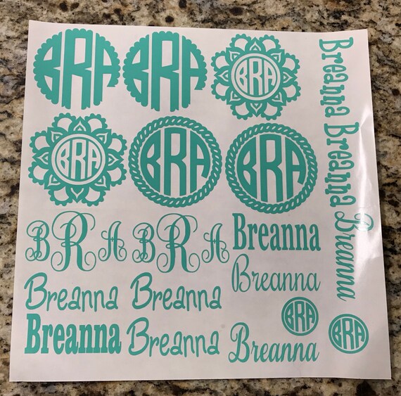 Back to School Monogram Decals Personalized Monogram Decal - Etsy