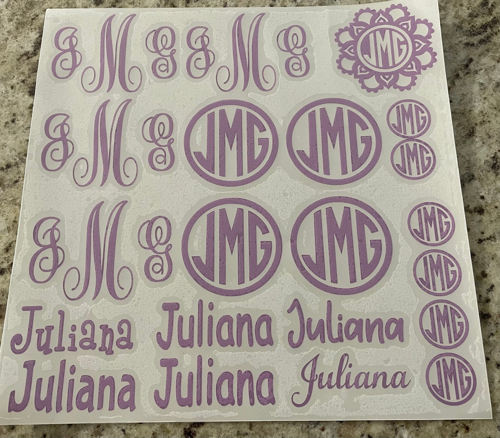 Personalized Monogram Decal Set Back to School Decals Vinyl - Etsy